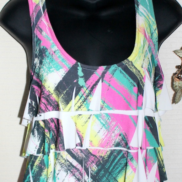 Forever 21 | Tops | Twenty One Multi Color Tiered Tanksz Med | Poshmark